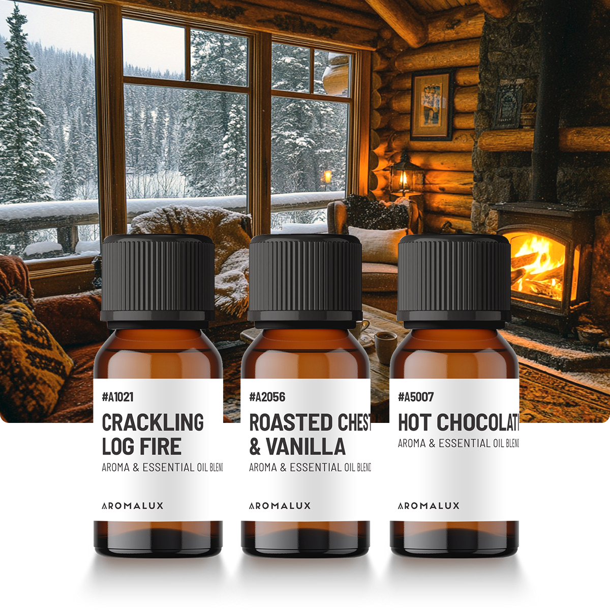 The Alpine Lodge Diffuser Oil Bundle – 3 Cozy Scents for 25.90€